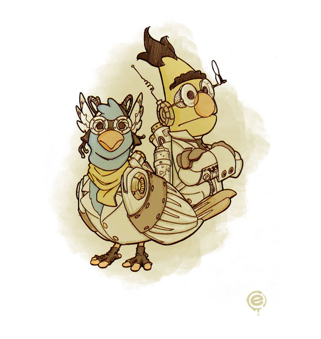 Steampunk-Bert-Sesame-Street » Design You Trust — Design Daily Since 2007