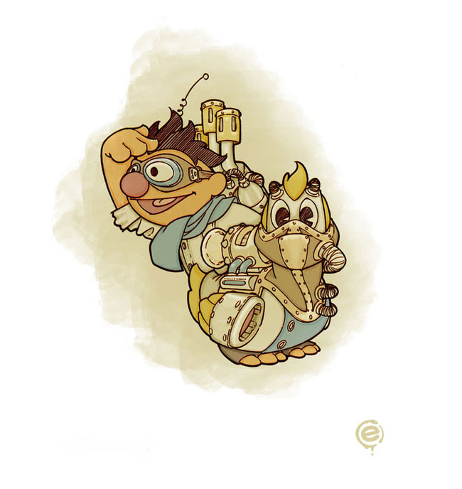 Steampunk-Ernie-Sesame-Street » Design You Trust — Design Daily Since 2007