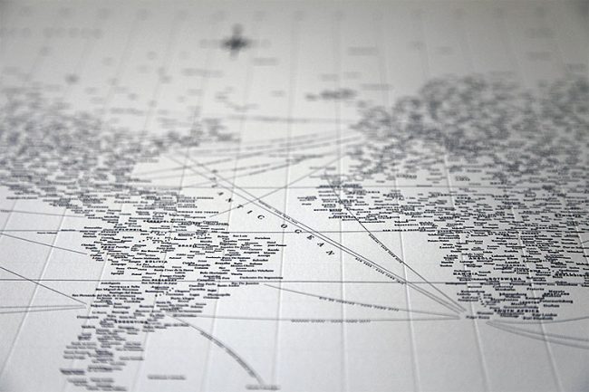 Typographic World Map » Design You Trust — Design Daily Since 2007