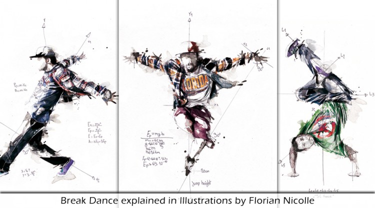 Break-Dance-explained-in-Illustrations-by-Florian-Nicolle » Design You ...