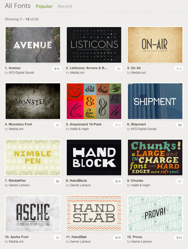 Creative Market – Fonts » Design You Trust — Design Daily Since 2007