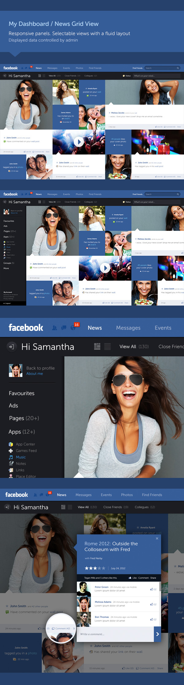 Facebook-New-UI-Prototype-Dashboard » Design You Trust — Design Daily ...