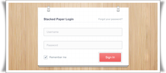 Stacked-Paper-Login-PSD » Design You Trust — Design Daily Since 2007
