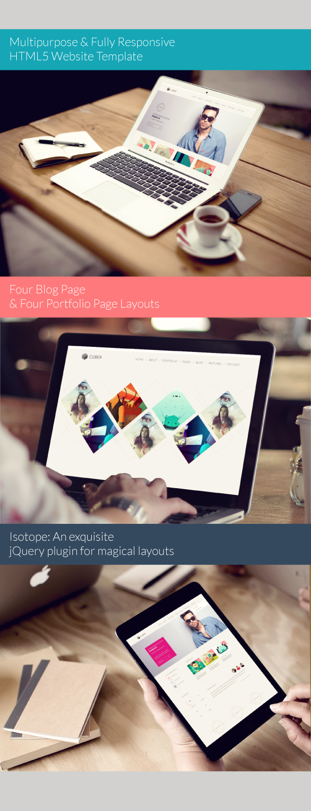Cuber – Modern Multipurpose Minimal Site Template » Design You Trust ...