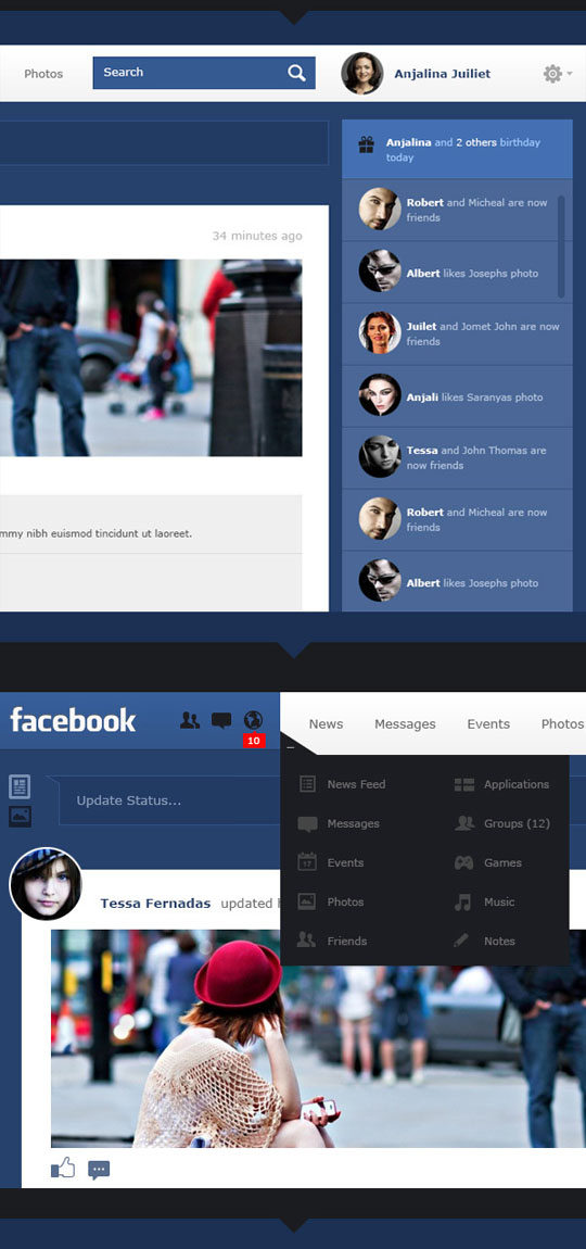 2.facebook redesign » Design You Trust — Design Daily Since 2007