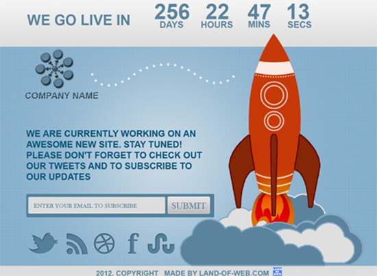 Free HTML CSS Coming Soon Page » Design You Trust — Design Daily Since 2007