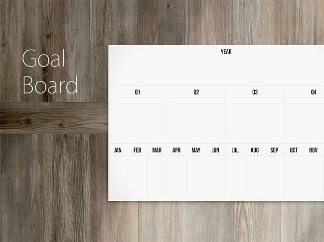 This Goal Board Designed To Be A Constant Visible Reminder Of Where You ...