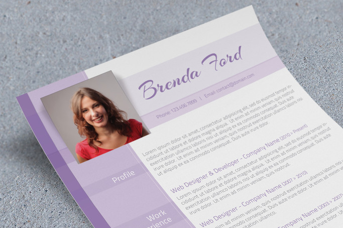 Purple Resume Template » Design You Trust — Design Daily Since 2007
