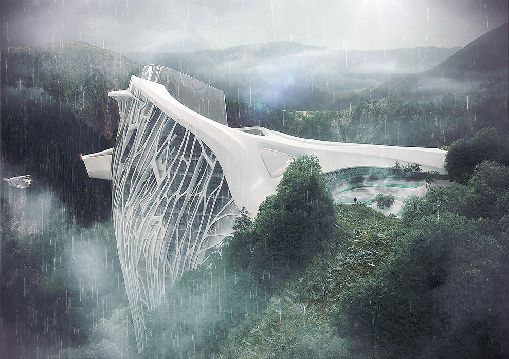 An Architect Created a Futuristic Alpine Hotel Concept » Design You ...