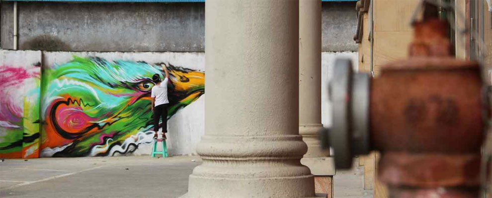Explosive Splattered Ink Animal Murals by Hua Tunan » Design You Trust ...