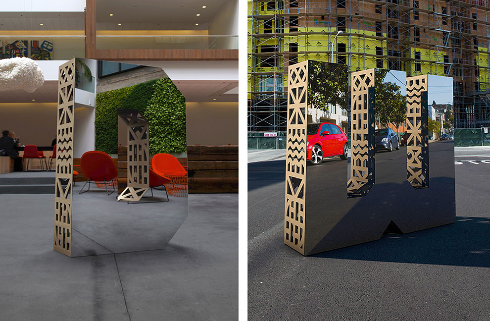 Design Agency Made Giant Mirror Letters In San Francisco To Show That ...