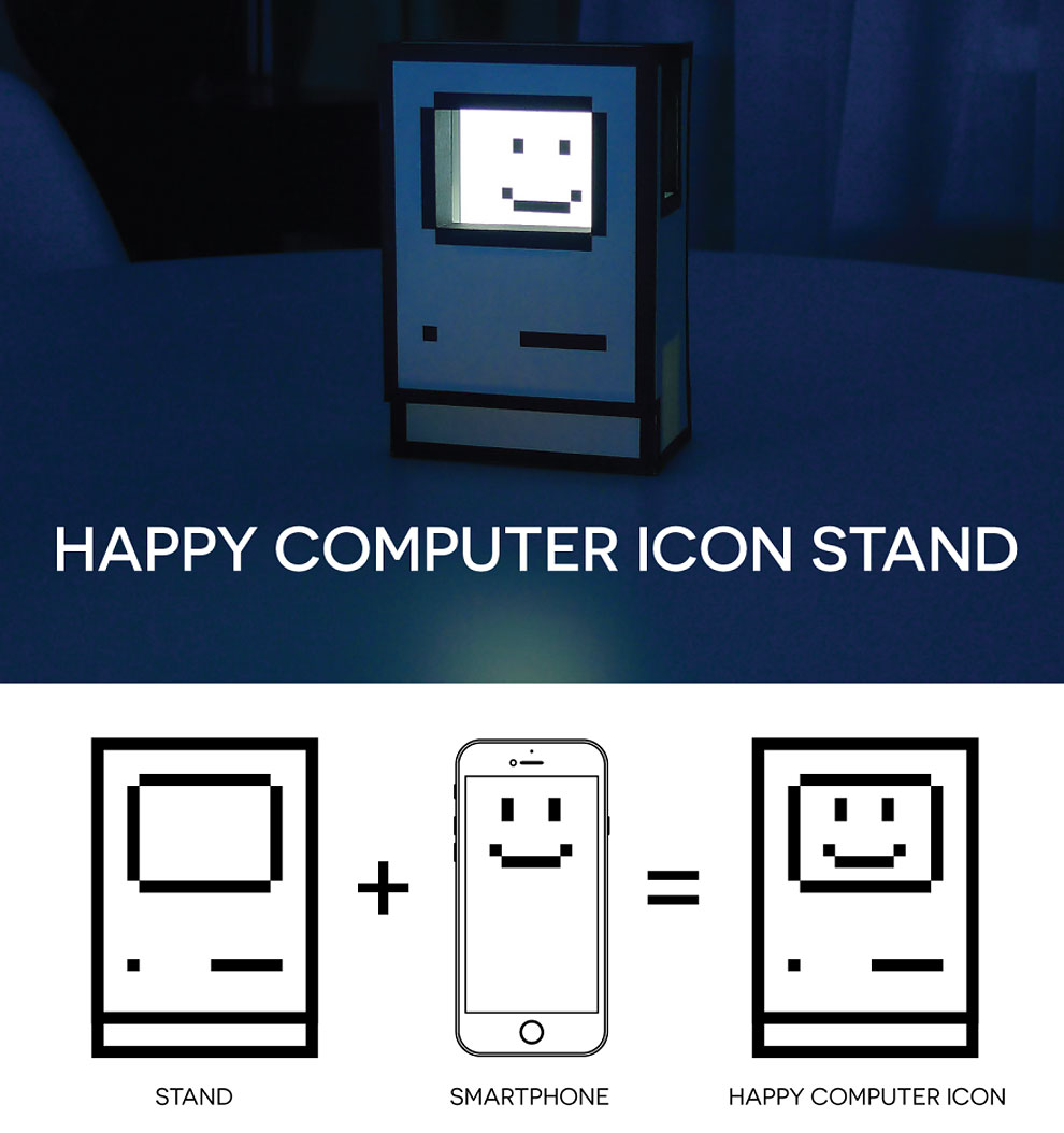The “Happy Computer Icon” Stand For Iphone Made Of Paper » Design You ...