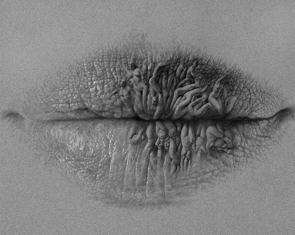 Visually Arresting and Provocative Pencil Drawings of Lips by Christo ...