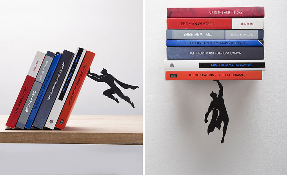 Superhero Bookends That Save Books From Falling Down » Design You Trust ...