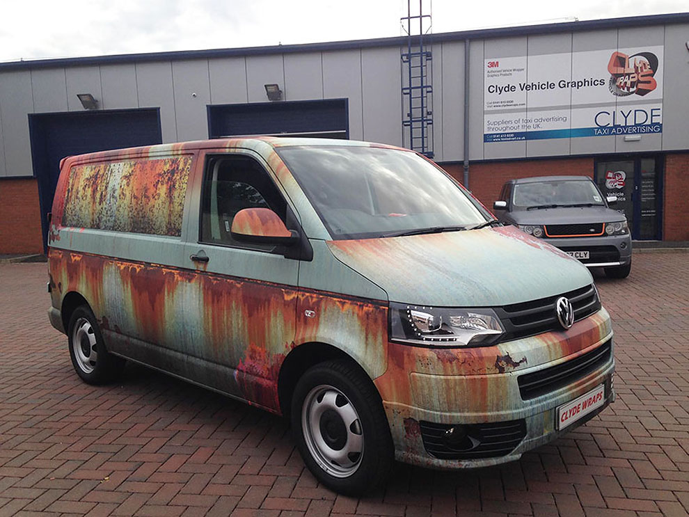 Brand New VW Transporter Gets Witty Camouflage To Keep It From Being ...