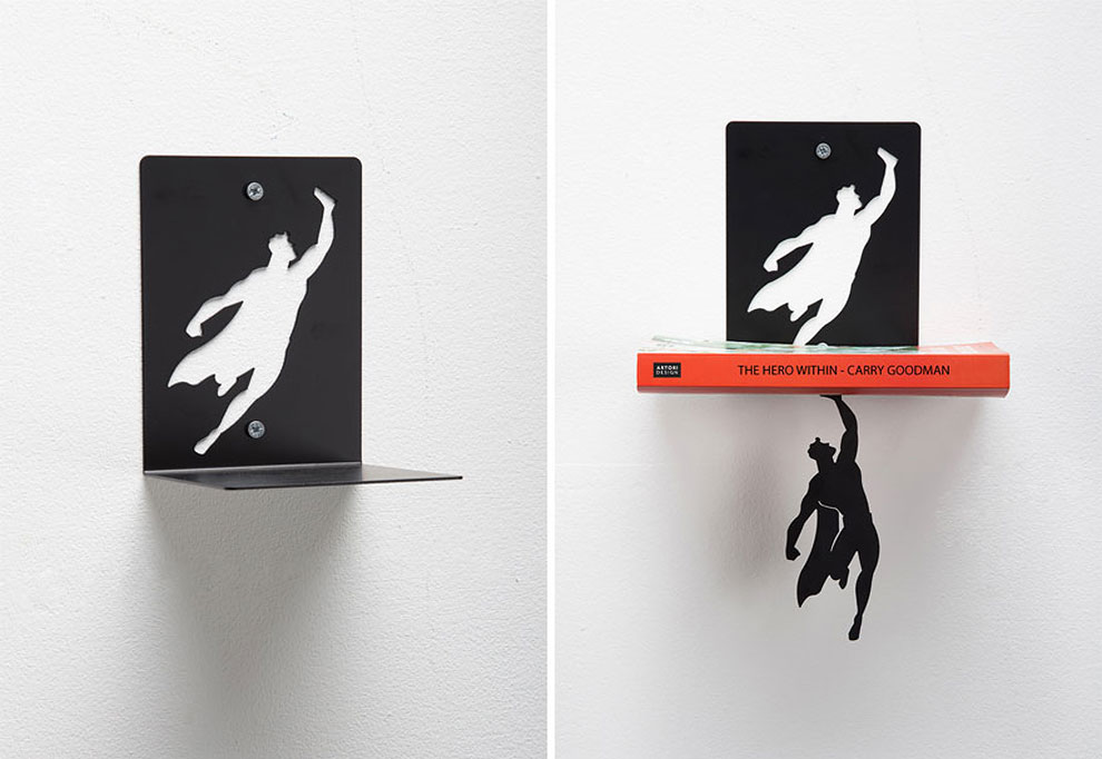 Superhero Bookends That Save Books From Falling Down » Design You Trust ...