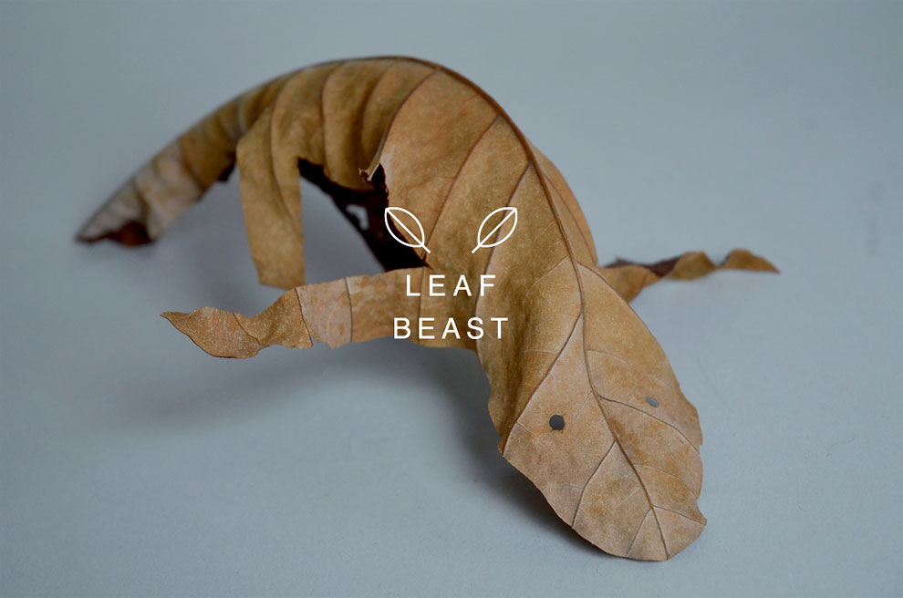 Leaf Beasts: Simple Animal Sculptures Cut from Dried Magnolia Leaves ...