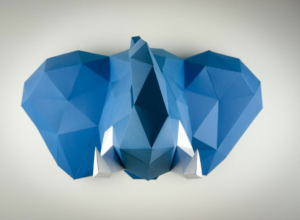 Papertrophy – Life-Size Polygon Shaped Paper Sculpture For Your Home By ...