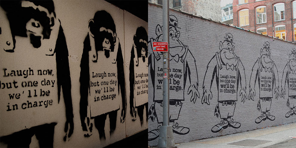 Very Creative Artist From Brazil Bullies Banksy With These Humorous ...