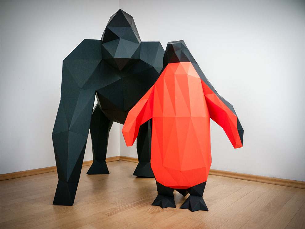 Papertrophy – Life-Size Polygon Shaped Paper Sculpture For Your Home By ...