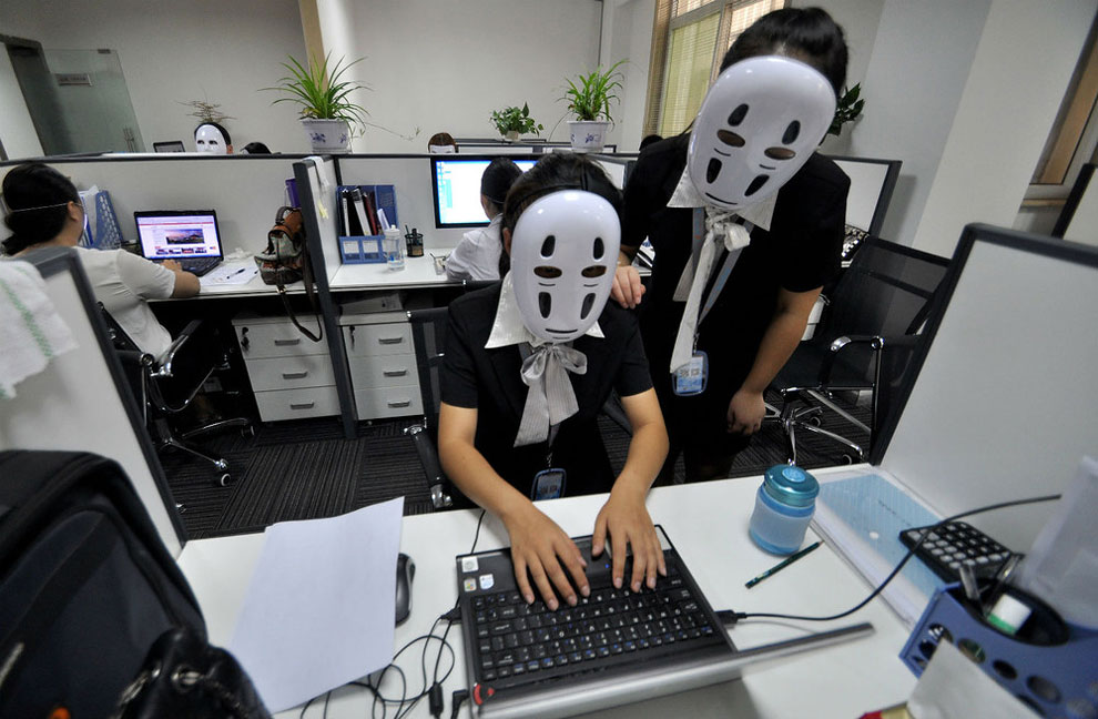 The “No-Face” Day: Workers In China Wear Masks To Hide Facial ...
