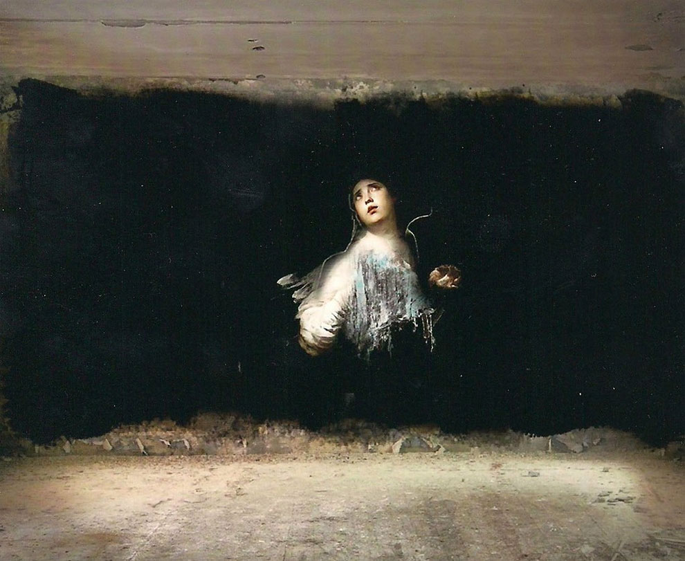 Irish Artist Ted Pim Creates Classical Paintings In Abandoned Buildings ...