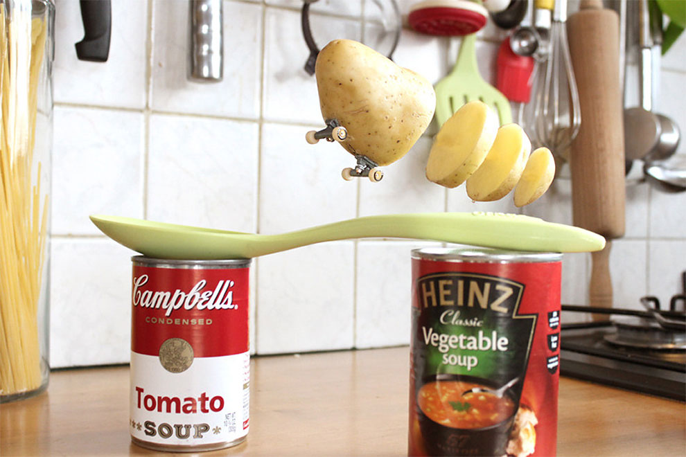 Photographer Transforms His Kitchen Into a Skatepark for Fruits and ...