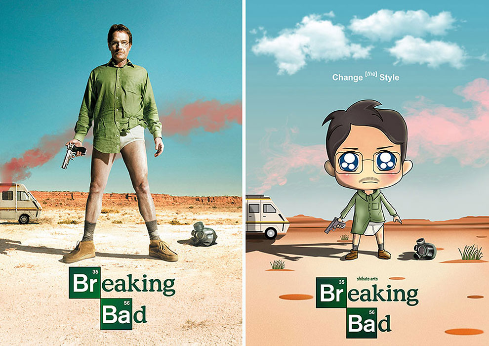 An Artist Recreates Popular TV Series Posters Into Fun Illustrations ...