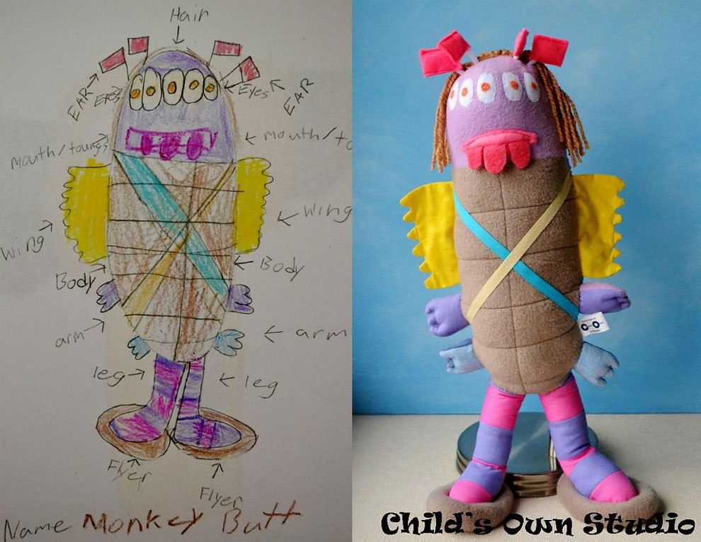 Artist Wendy Tsao Transforms Kids Drawings Into Adorable Plush Toys ...