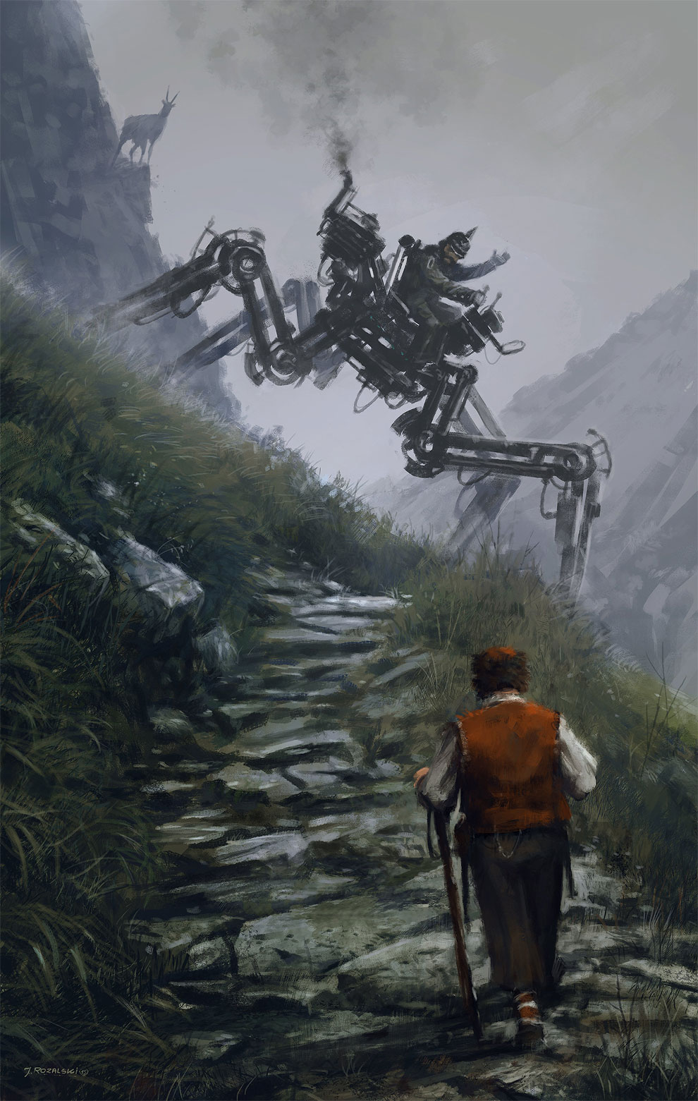 Bizarre Paintings Of Mecha Robots And Werewolves Attacking East ...