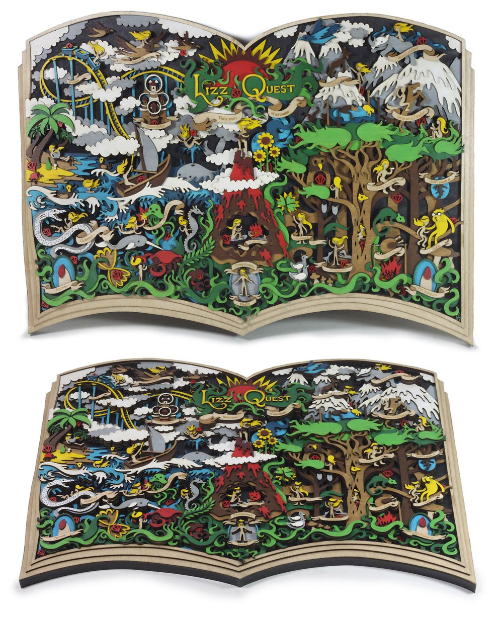 Stunning Fantasy Multi-Level Worlds Created From Laser Cut Wood ...