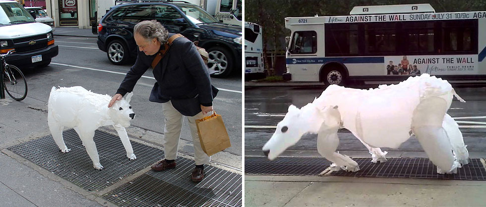 This Artist Has Created The Inflatable Air Bear Made Of Plastic Bag ...