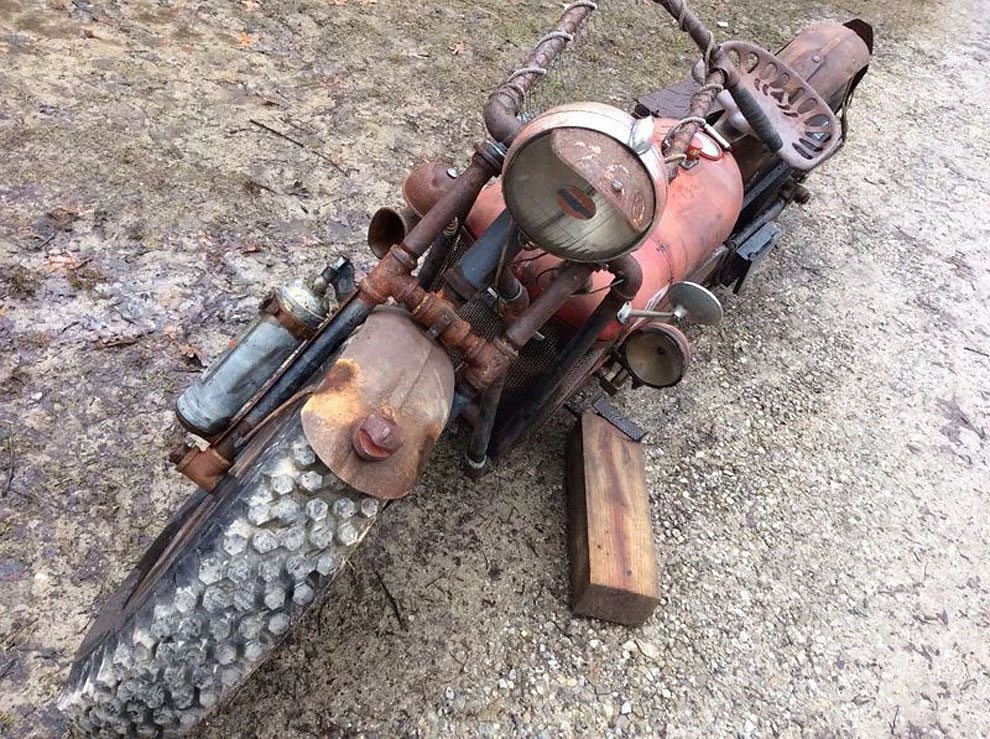 Guy Turns Old Tractor Into Badass Motorcycle » Design You Trust ...