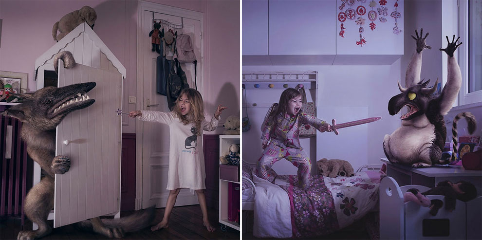 These Photos Of Children Fighting Monsters From Their Nightmares Are ...