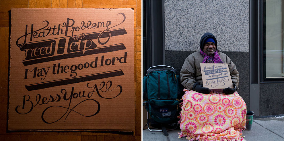 This Art Director Beautifully Redesigns Homeless People’s Signs ...