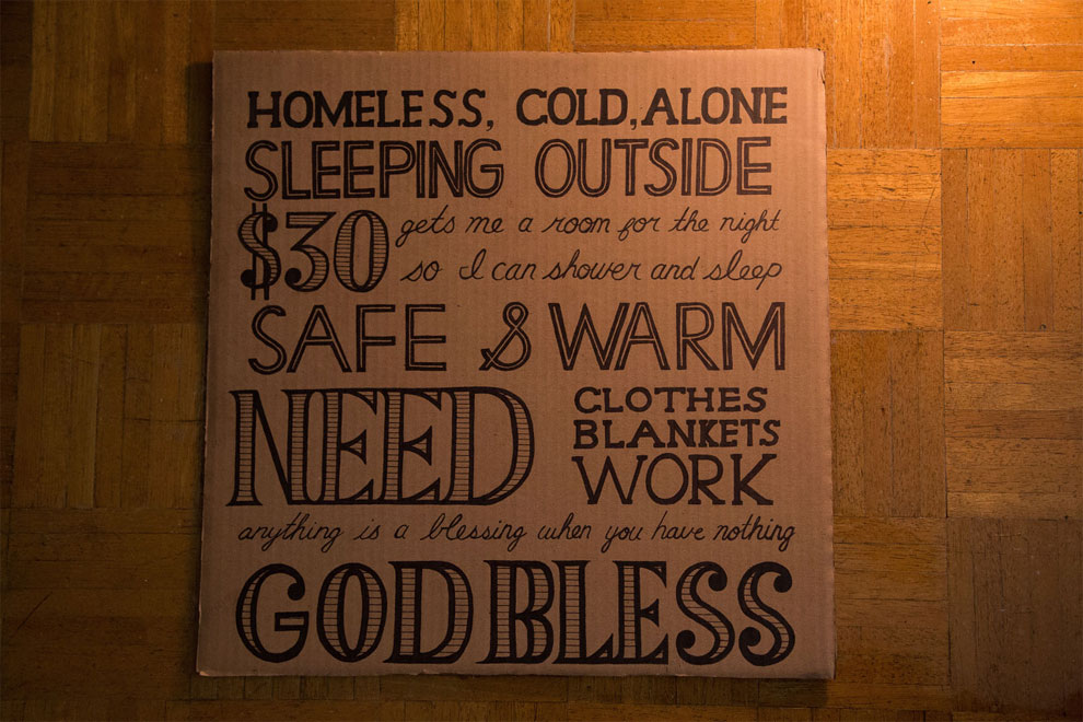This Art Director Beautifully Redesigns Homeless People’s Signs ...