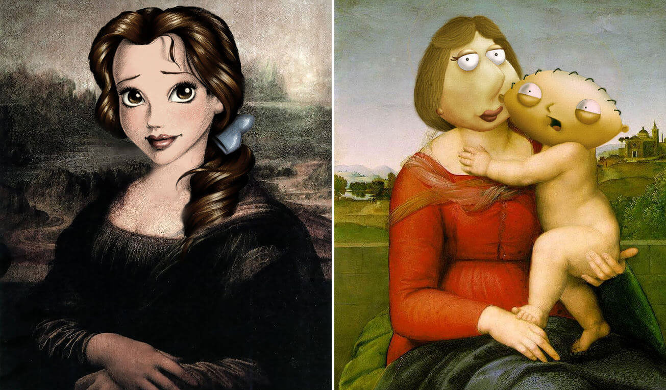 Cartoon Characters As The Main Subject In Classic Masterpiece Paintings ...