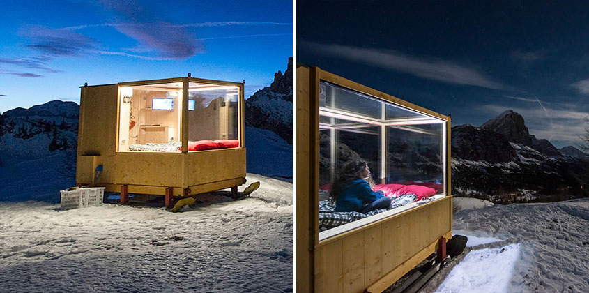 This Super Tiny Cabin Lets People Sleep In The Mountains Under The ...