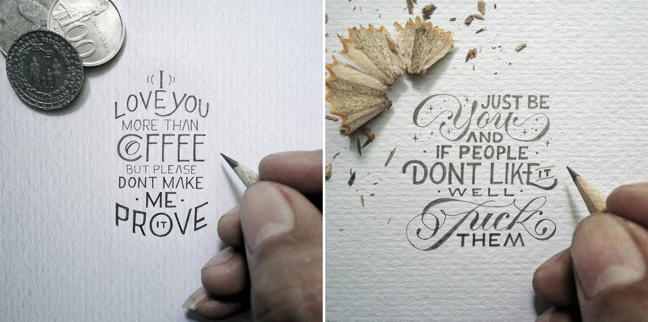 Unbelievably Precise Hand Lettered Quotes That Are Almost As Small As ...