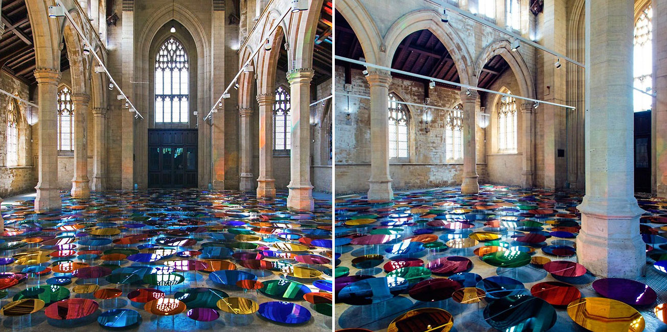 The Floor Of An Historic Church Transformed Into A Reflective Pool Of ...