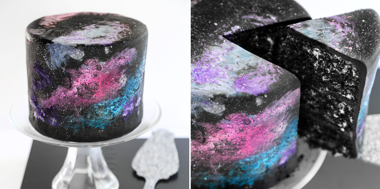 Black Velvet Galaxy Nebula Cake » Design You Trust — Design Daily Since ...