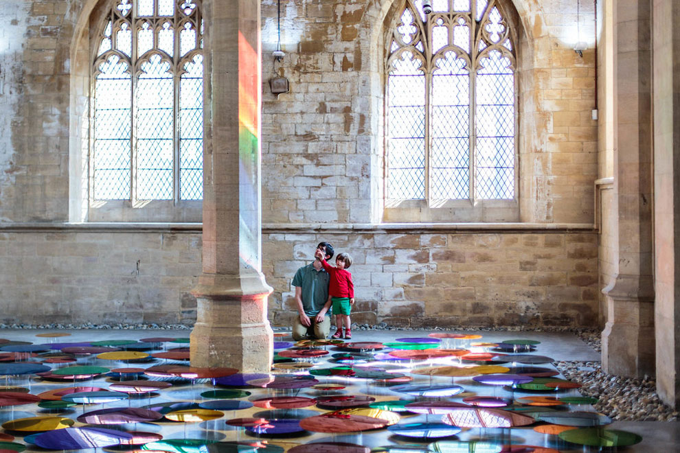 The Floor Of An Historic Church Transformed Into A Reflective Pool Of ...