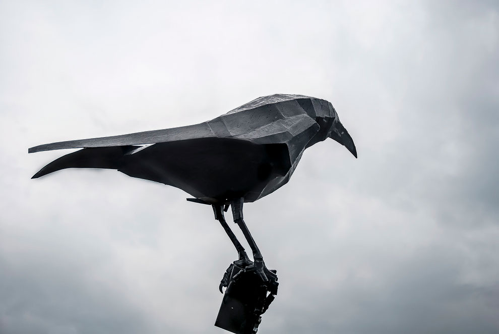 Welded And Painted Black Steel Ravens By Ludvig Ödman » Design You ...