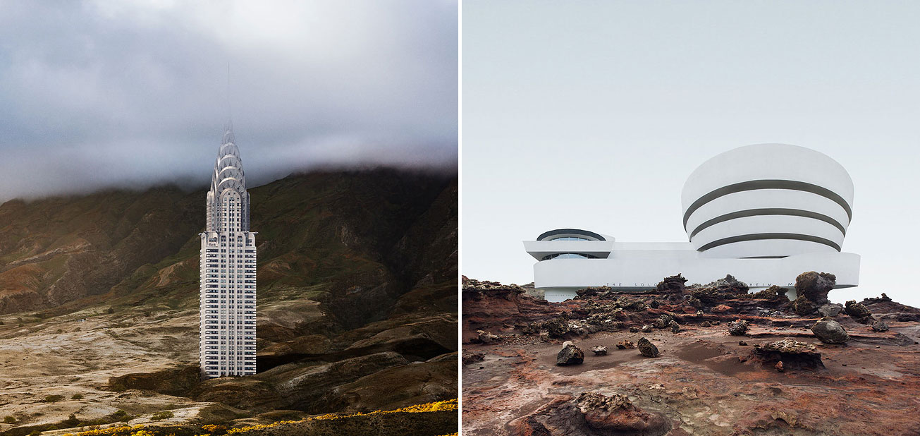 Using Digital Editing, Designer Places Manhattan Buildings In Desolate ...