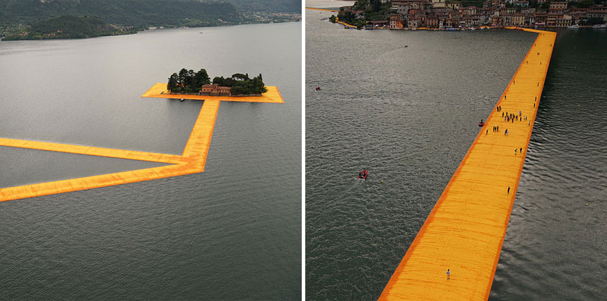Floating Piers Opens On Lake Iseo In Italy Allowing Visitors To Walk On ...