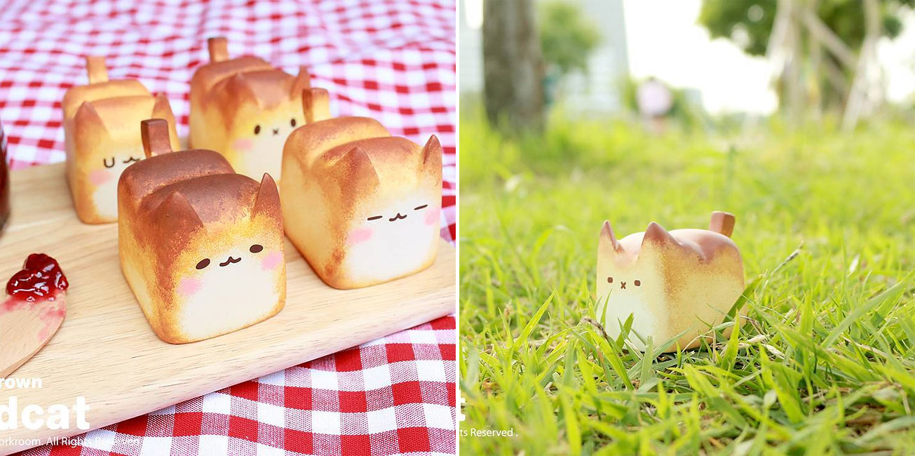 An Adorable Line of Miniature ‘Bread Cat’ Shaped Resin Toys That Look ...