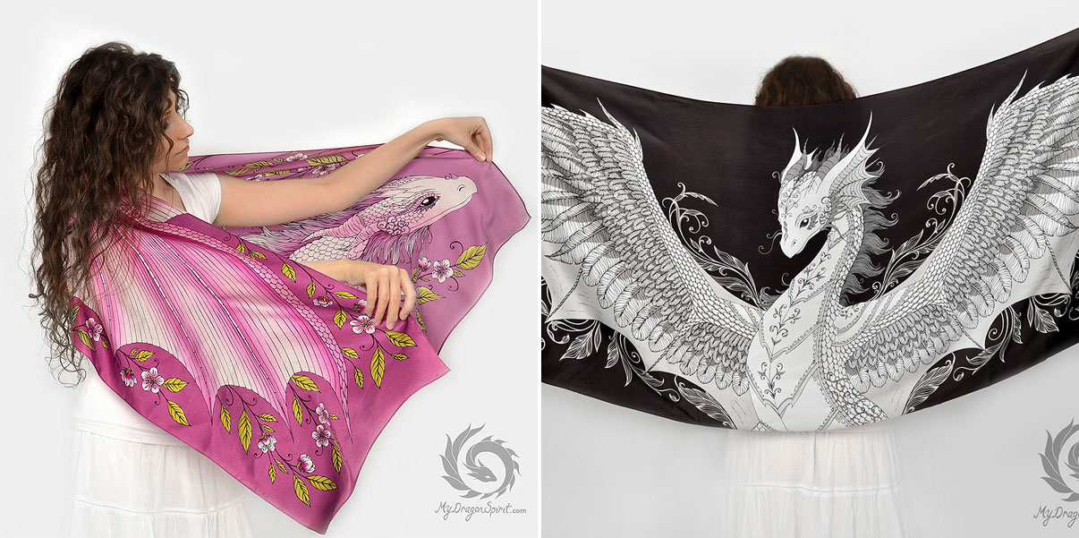 This Artist Creates Gorgeous Silk Dragon Scarves » Design You Trust ...