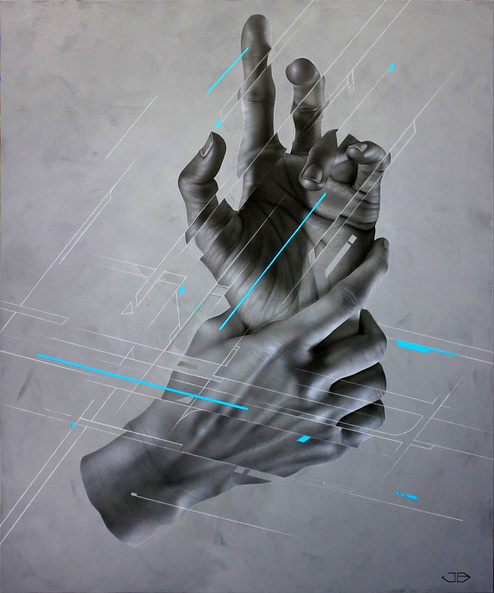 James Bullough Paints Realistic Portraits With A Fractured Edge ...