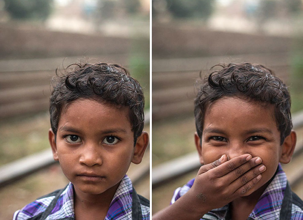 Contrasting Portraits Show How A Smile Can Change Your Perception Of ...