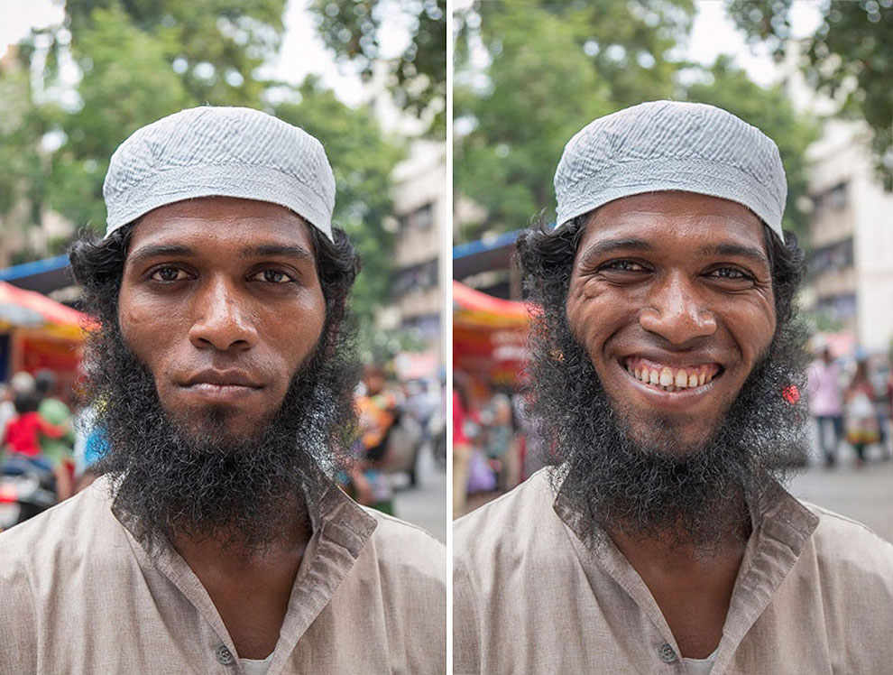 Contrasting Portraits Show How A Smile Can Change Your Perception Of ...